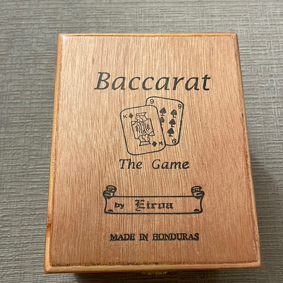 Accents | Vintage Wooden Cigar Box Baccarat The Game | Poshmark